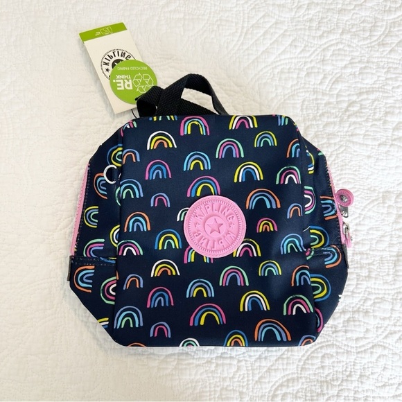 Kipling | Accessories | Nwt New Kipling Rainbow Scatter Lunch Box Blue ...